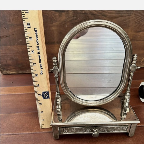 Storage & Organization | Vintage Silver Plated Dressing Table Vanity ...
